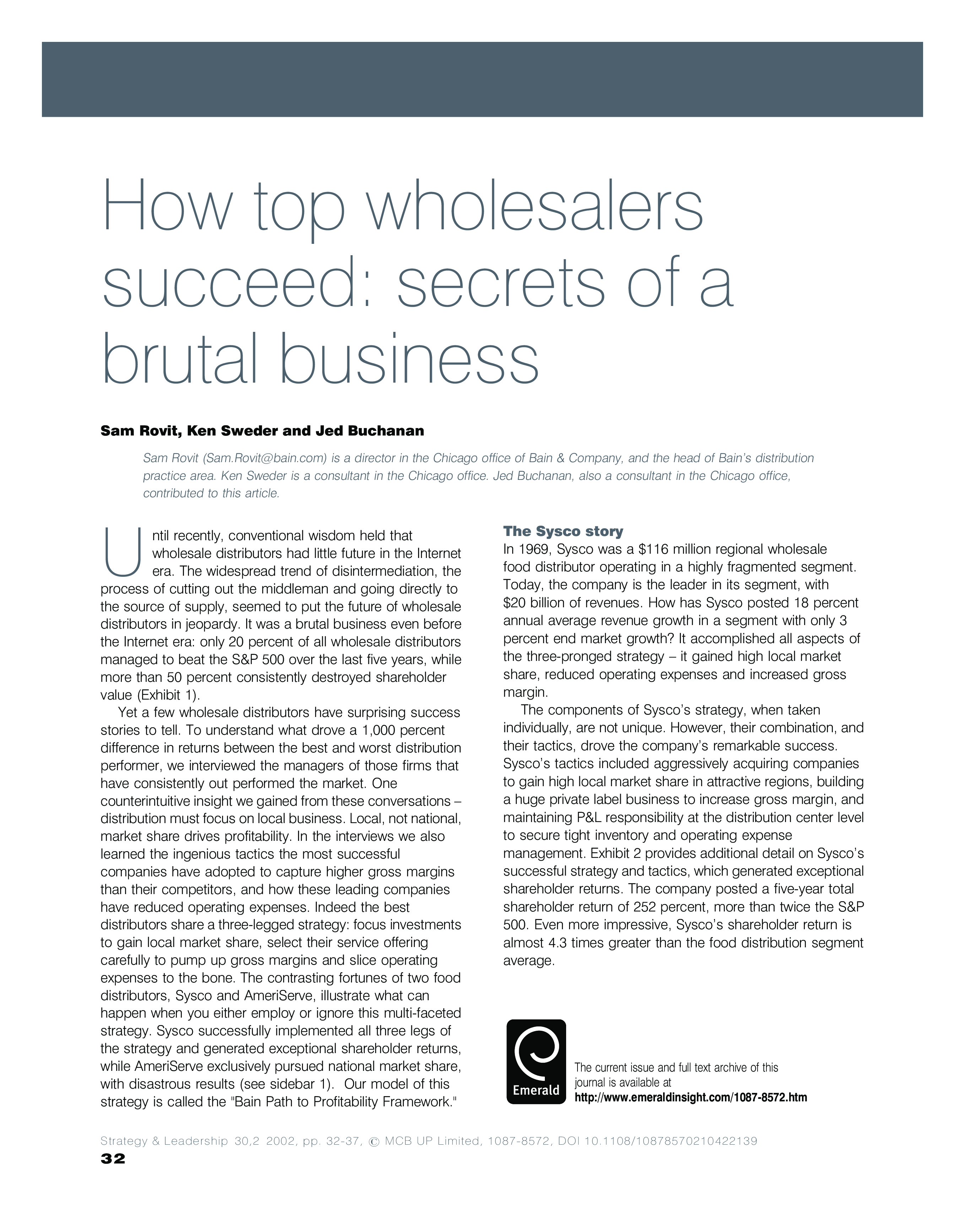 How top wholesalers succeed: secrets of a brutal business-洞见研报-行业报告