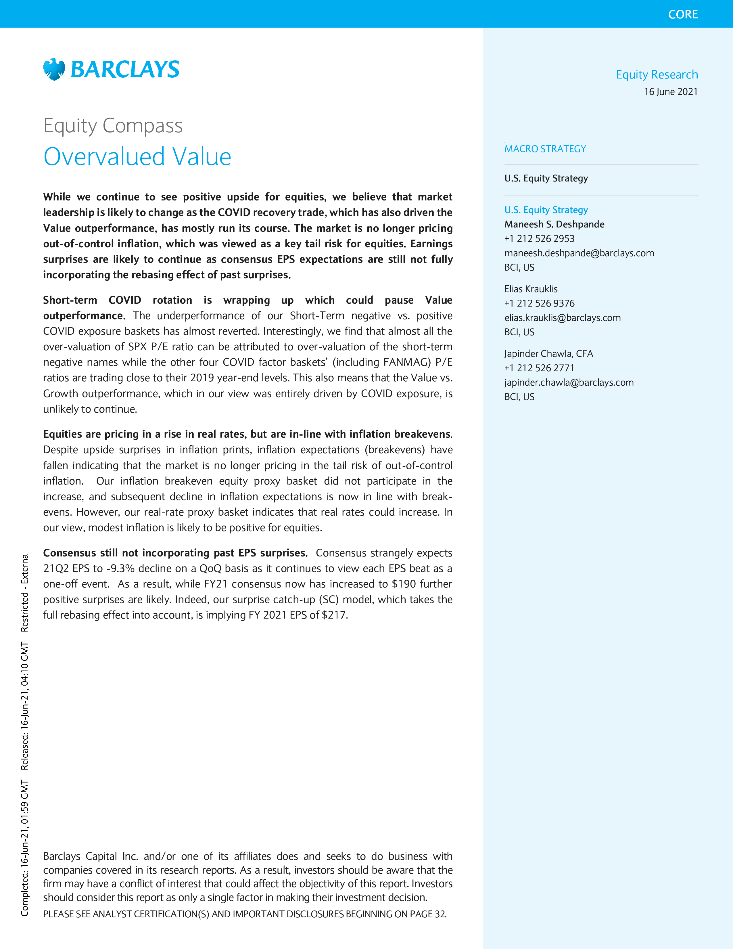 【未知机构】Equity Compass:Overvalued Value