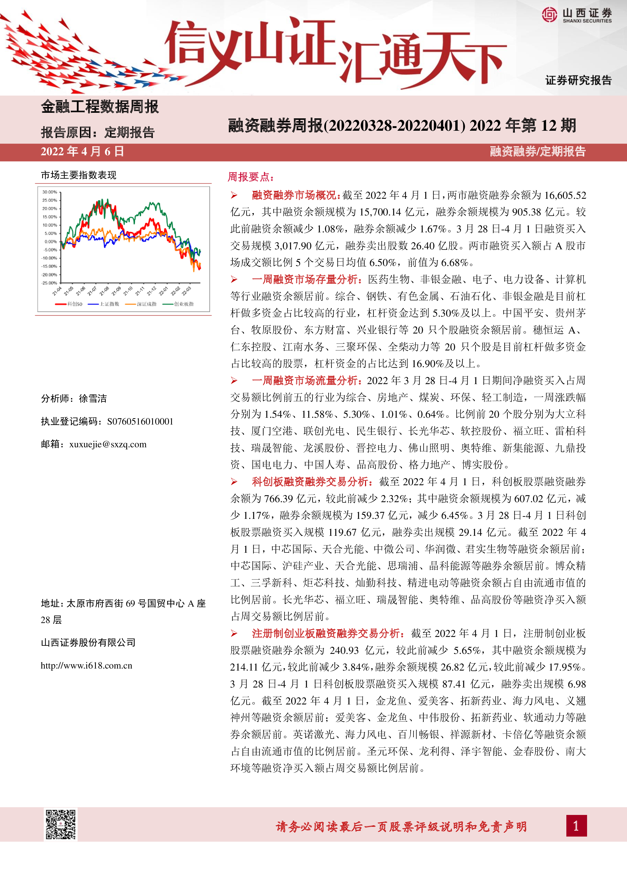 融资融券周报（20220328-20220401）2022年第12期-洞见研报-行业报告